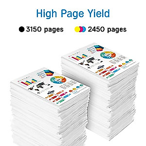 206X Toner Cartridges 4 Pack High Yield (with CHIP) Compatible Toner Cartridge Replacement for HP 206X 206A W2110X Compatible with Color Laserjet Pro MFP M283fdw M283cdw M255dw M282nw Toner Printer