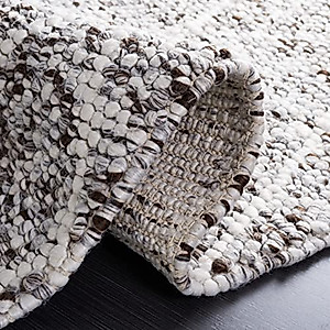 SAFAVIEH Natura Collection 6' x 9' Ivory / Stone NAT712A Handmade Moroccan Trellis Cotton Area Rug