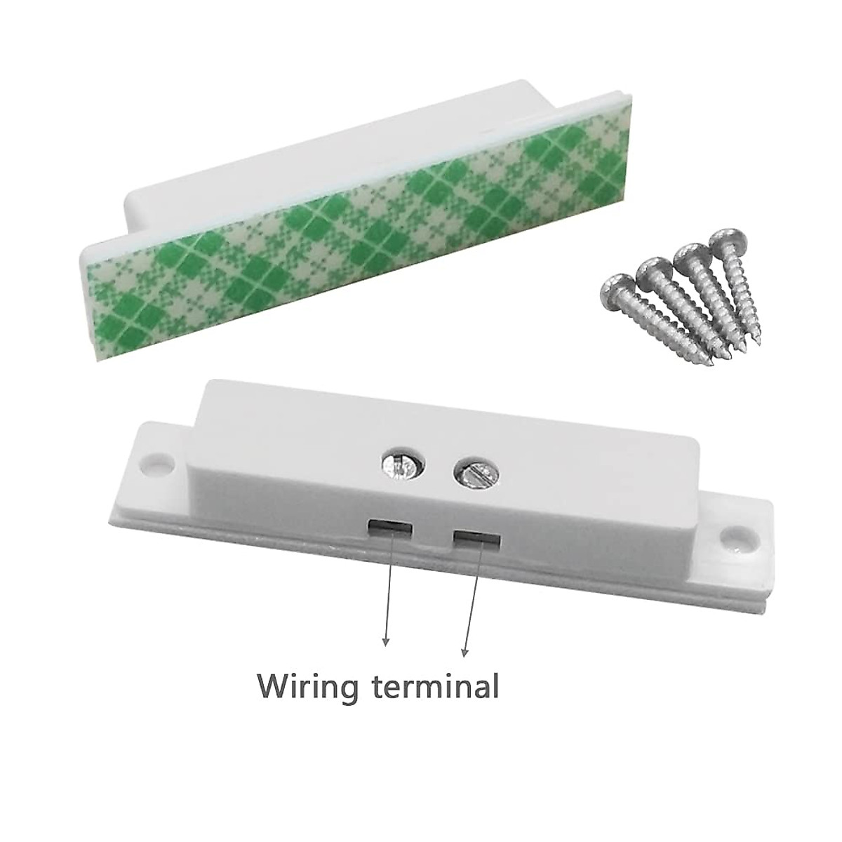 GAGALOR 4 Sets NC Wired Door Alarm Magnetic Contact Sensor with Double Side Tape