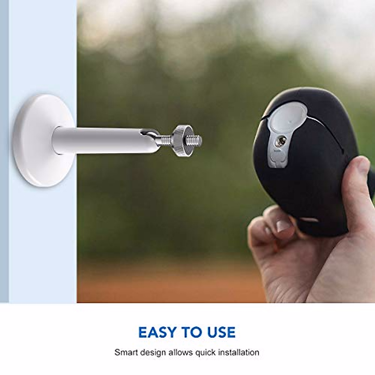 [3 Pack] KIWISMART Wall Mount Compatible with Ring Stick up Cam Wired/Battery and Ring Indoor Cam HD Securit Camera Metal Mount with 360 Degree Adjusable Mount (White)