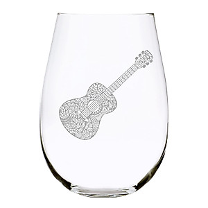 Guitar stemless wine glass (G1)