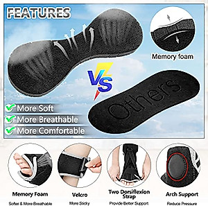 2 Pack Plantar Fasciitis Night Splint with Arch Support, Plantar Fasciitis Relief Brace, 2 Adjustable Straps Plantar Fasciitis Night Splint Relief Plantar Fasciitis, Foot Drop, Achilles Tendonitis, Day&Night