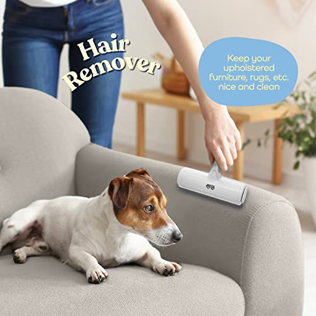 Reusable Pet Hair Remover – Easy To Use Dog Hair Remover - Lint Rollers for Pet Hair With Large Storage Chamber - Pet Remover Tool For Dog & Cat Hair from Couch, Clothes, Furniture, Carpet, Car Seats.