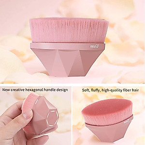 Foundation Brush Makeup Brush with Case, Pink