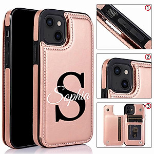 NICETUFF Custom Phone Case for iPhone 6 7 8 Plus 11 12 13 Mini 14 Plus 15 Pro Max, Soft Silicone Leather Cover, Personalized Name Handwritten Style Phone Cases