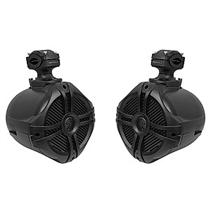 Rockville RGHR2 Marine Bluetooth Receiver, USB+Remote+4 6.5" Wakeboard Speakers