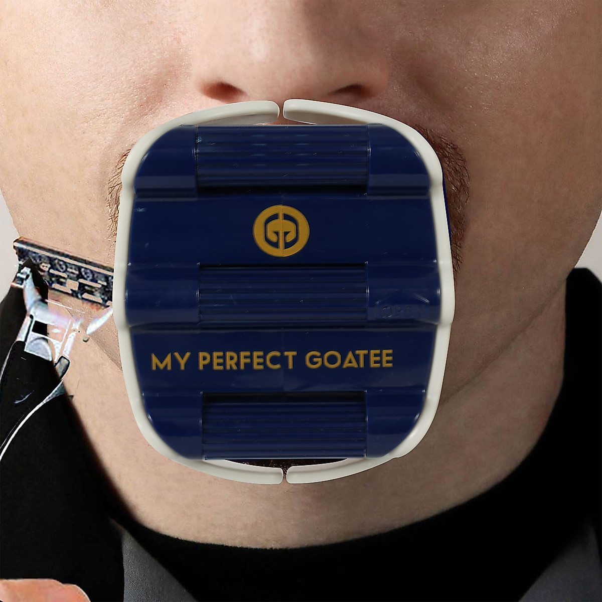 My Perfect Goatee® Shaving Template - Create a Perfectly Shaped Goatee Every Time - Adjustable Reduces Shaving Time - Shape Goatee and Circle Bead (Version 1.1)