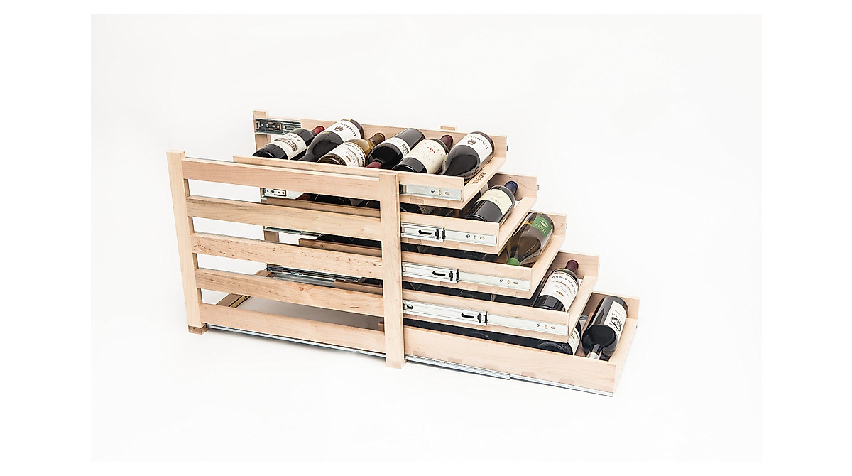 Wine Logic In-Cabinet Sliding Tray Rack - 30 Bottle