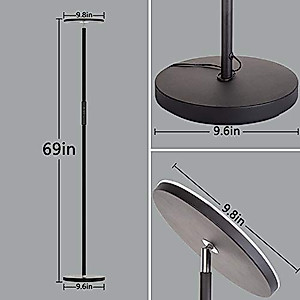 addlon - LED Torchiere Floor Lamp, Tall Standing Modern Lamp Pole Light for Living Room & Office,with Stepless Dimming, Memory Function - Classic Black