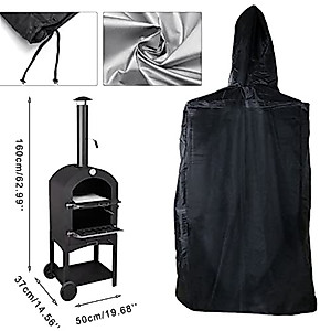 YLYAJY Garden BBQ Dust Cover Outdoor Courtyard Patio Pizza Oven Cover Waterproof Sunscreen Case (Size : 165x65x45cm)