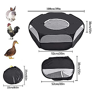 Mantouxixi Small Animal Playpen with Cover, Animal Chinchilla, Hamsters, Bunny, Rabbits, Kitten Kitten Ferret Playpen with Cover - Black