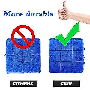 RnneLeen Hanging Drying Net Foldable Drying Rack Net Dryer 19.7"x19.7"x37.4" 6 Layer Folding Fish Mesh Collapsible Dry Net with Zippers for Drying Seeds Fish Vegetables Fruit Herb Food