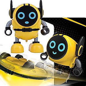 Mini Robot Gyro, Robot Gyro Robot Intelligence Toy for Children for Playing for Birthday Children Gift(Yellow)