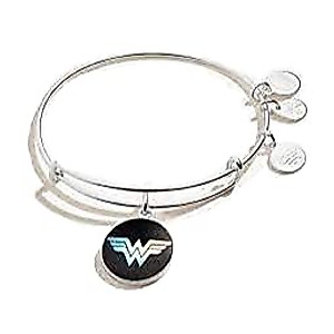 Alex and Ani Wonder Woman Holographic Logo Charm Bangle Bracelet