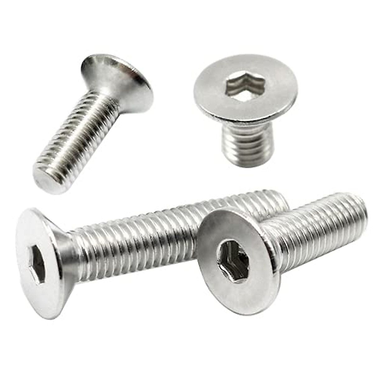 M4-0.7 x 35mm Flat Head Socket Cap Screws Bolts, Stainless Steel 18-8 (304), Bright Finish, Allen Socket Drive,Machine Screws Inner Hex Screw Fasteners Bolts (30pcs)