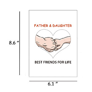 Dapofajo Father's Day Card from Daughter, Father & Daughter Card, Birthday Card for Dad from Daughter, Happy Father Day Card, Greeting Card for Daughter from Father