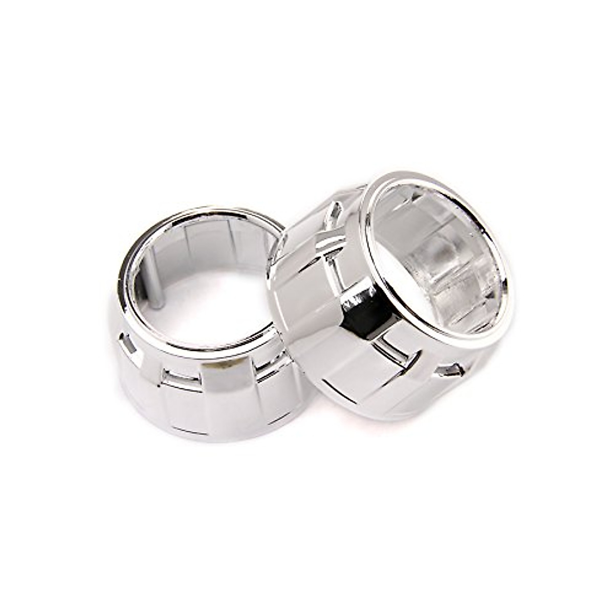 Pair of DDM Tuning Bi Xenon Retrofit Mini H1 Projectors V3 Ultra,2.5in, W / DDM Slim 35W HID Kit and Mini Gatling Gun Shrouds, (DDM 35W,5000K)