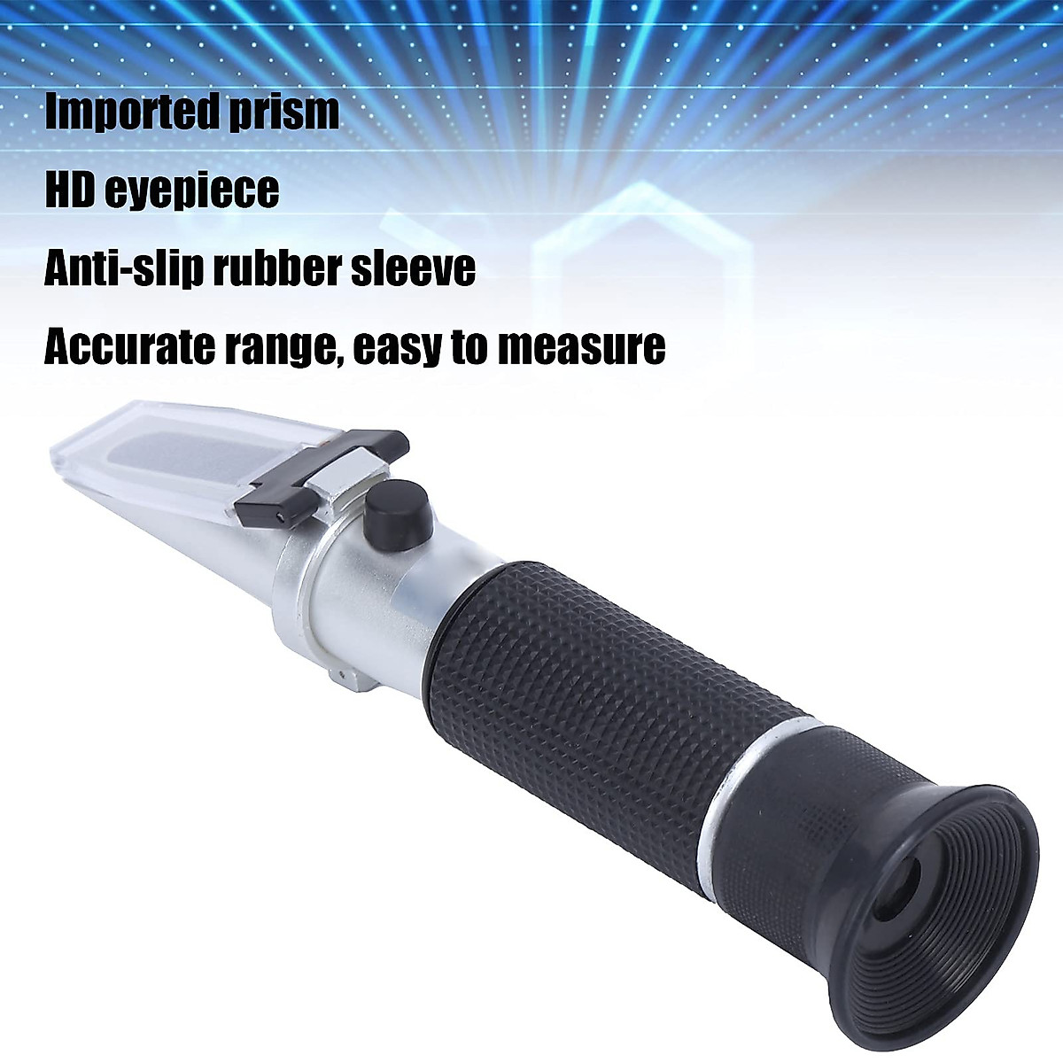 Diydeg Brix Refractometer, Brix 0-32% Salinity 0-28% Handheld Brix Meter Refractometer with HD Eyepieces No Battery Needed, Sugar Content Measurement for Sugar, Food, Beverages Honey