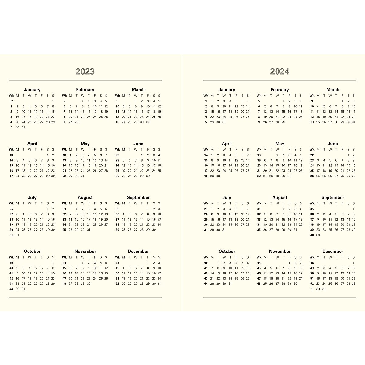 Letts Edge A6 week to view 18 month diary with notes 2023/2024 - black