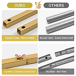 CludPark Metal Arch Backdrop Stand Wedding Arch Frame Set of 2 (7.2FT/6FT) Gold Backdrop Arch Stand for Wedding Ceremony Birthday Party Baby Shower Graduation Ceremony Decoration