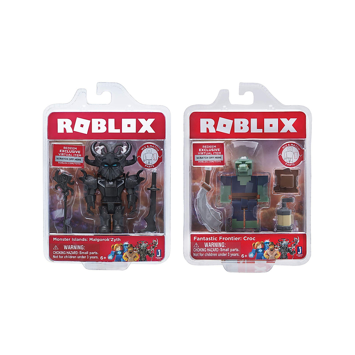 Roblox Action Collection - Monster Islands: Malgorok'Zyth + Fantastic Frontier: Croc Two Figure Bundle [Includes 2 Exclusive Virtual Items]