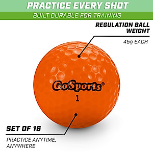 GoSports All Purpose Golf Balls for Play or Practice - Choose 16 or 32 Packs with Tote Bag