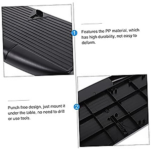 STOBOK Computer Keyboard Stand PC Stand Desktop Keyboard Desktop Drawer Under Desk Drawer Slide Out Under-counter Computer Tray Keyboard Drawer Tray Pp Black Desk Extender Desk Organizers