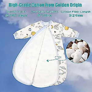 JoyKidom Unisex Baby Long Sleeve Sleep bag, Anti-Kick Wearable Blanket, Transitional Swaddle Sleep Sack, 0-18 Months, Side open, 2 Way Zipper (Pink)