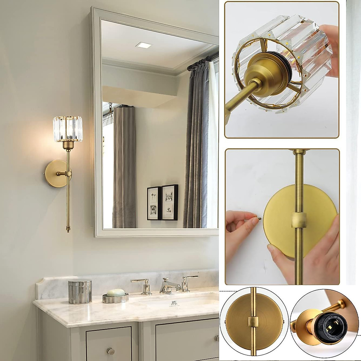 SKIVTGLAMP Industrial Wall Sconce Plug-in Cord with Remote Control, No Drilling Wall Mounted Dimmable LED Edison Bulbs Farmhouse Wall Hanging Upward for Home Decor Gallery Customizable 2 Lights