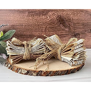 Set of 12 Burlap and Lace Sleeves for Mason Jars, Sleeves and Twine ONLY, Jars NOT Included, Burlap Mason Jar Wraps, Country Chic Wedding Centerpiece Decor for Tables, Mason Jar Centerpiece