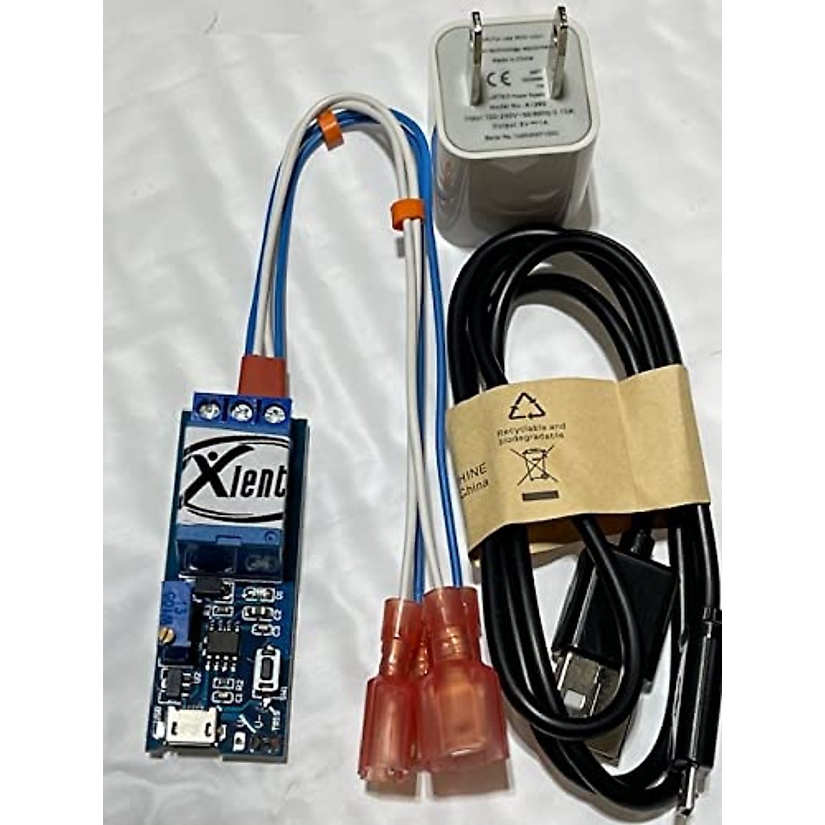 5 Volt Relay Switch KIT, NV 2020-2 Voice Control Your Fireplace from Anywhere and Works with Any Smart Outlet. (Relay Kit - with Power Adapter and Micro USB Cable) Xlentcomfortzone