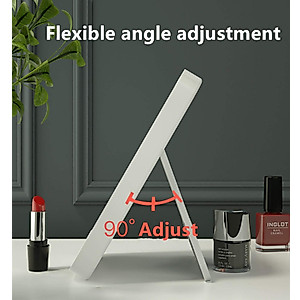 FQYYDD Illuminated Makeup Mirror Led Makeup Mirror Folds Portable Small Mirror