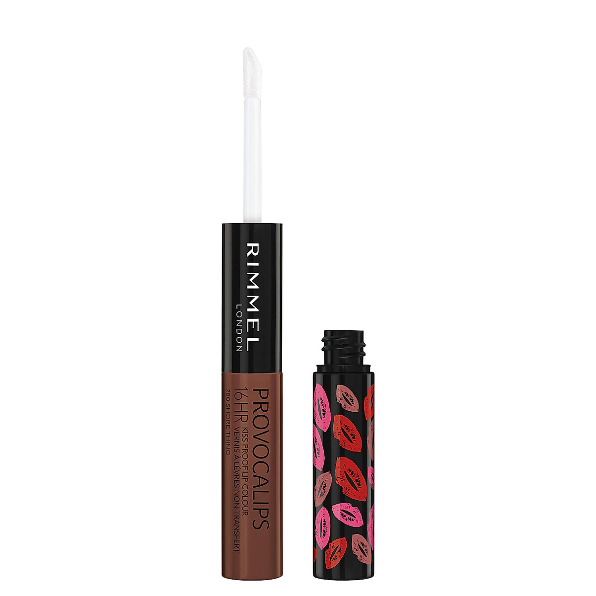 Rimmel London Provocalips 16hr Kiss-Proof Lip Color - Two-Step Liquid Lipstick to Lock in Color and Shine - 780 Shore Thing, .14 fl.oz.