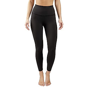 90 Degree By Reflex High Waist Squat Proof Ankle Length Interlink Leggings - Black - Medium