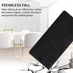 ZZXX for Samsung Galaxy A13 5G Case Wallet with [RFID Blocking] Card Slot Photo Fram Kickstand Magnetic Soft Leather Flip Fold Case for Samsung Galaxy A13 5G Wallet Case(Black-6.5 inch)