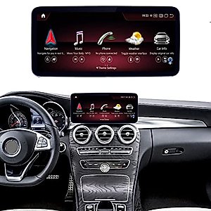Road Top Android 12 Car Stereo 10.25" Car Touch Screen for Mercedes Benz C GLC Class W205 2015-2018 Year Car with NTG5.0, 8GB+128GB Support Wireless Carplay, Global Weather,OTA Upgrade,Voice Control