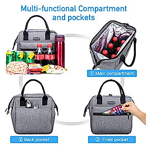 WISELIFE Insulated Lunch Bag for Men Women Adult Lunch Box Cooler with Adjustable Shoulder Strap Waterproof Leak proof Large Wide-Open Thermal Lunch Tote Bag for Work School Picnic Camping
