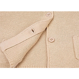 Miccina Baby Toddler Boys Girls Cardigan Sweater Cable Knit Jacket Outwear Winter Warm Coat Clothes(B-Navy,2-3T)