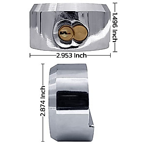 NU-Set 2-7/8 Inch Heavy Duty Solid Steel Hockey Puck Padlock with Hardened Reinforced Shackle for Superior Cut Resistance.Hidden Shackle Design Resists Pulling and Prying, Chrome Finish, 5373-3
