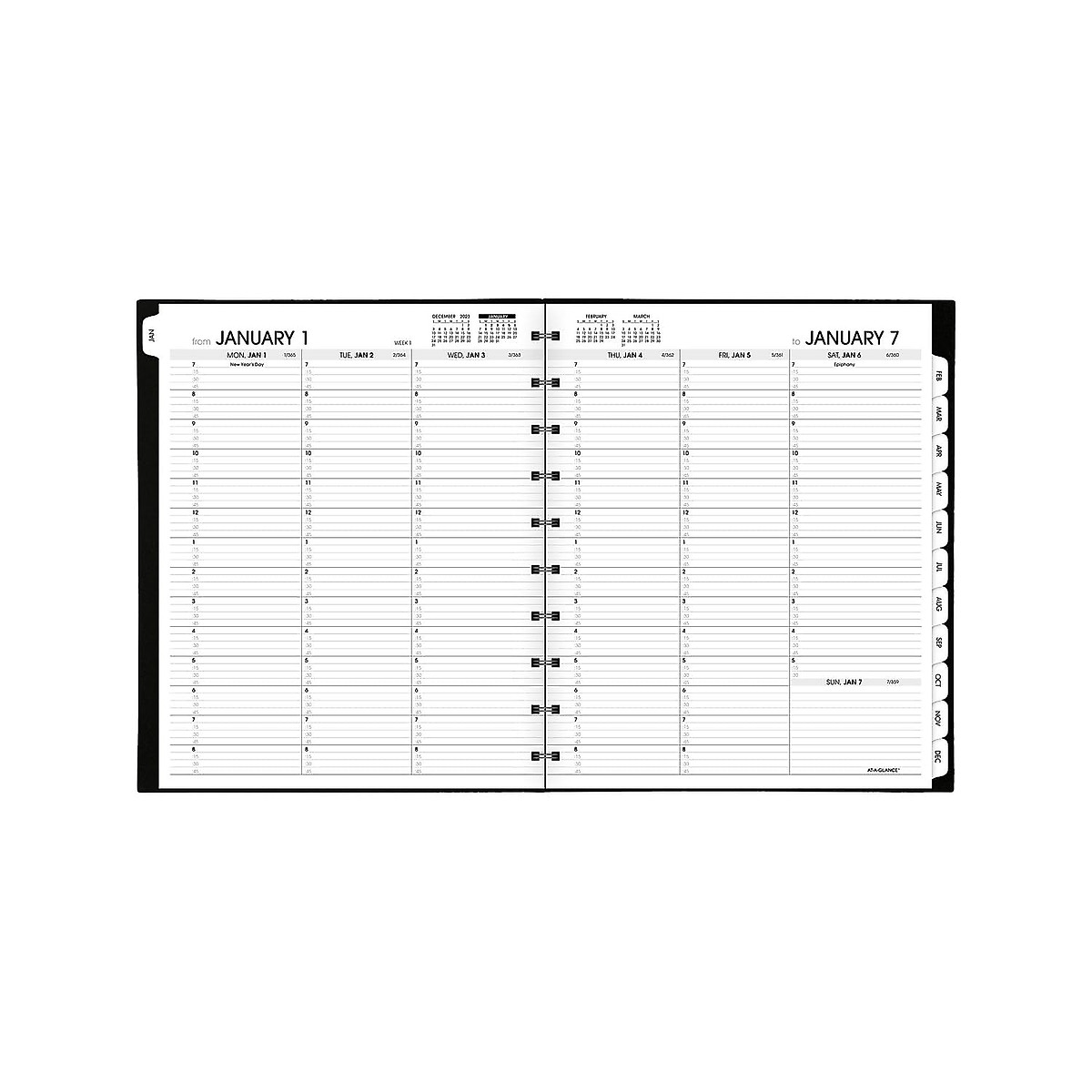 2024 AT-A-GLANCE Move-A-Page 8.75-inch x 11-inch Weekly & Monthly Appointment Book, Black (70-950E-05-24)