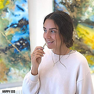 Natural Dental Floss Picks (200) - Vegan, Sustainable, Reusable Floss Sticks for Adults and Kids with Dental Pick - Plaque Remover for Teeth Cleaning - Tooth Picks Flossers - Biodegradable Floss Pick