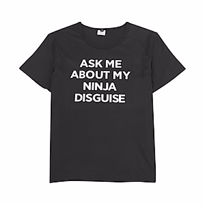 Teen Boy's Short-Sleeved T-Shirts Tops Youth Funny Tee Shirts Summer Comfort Crew Neck Cotton (Black, 9-10 Years)