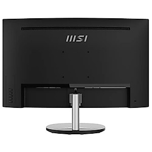 MSI Pro MP271CA, 27" Monitor, 1920 x 1080 (FHD), Curved VA, 75Hz, TUV Certified Eyesight Protection, 4ms, Displayport, HDMI, Tilt, Black
