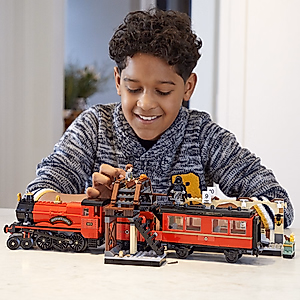 LEGO Harry Potter Hogwarts Express 75955 Toy Train Building Set includes Model Train and Harry Potter Minifigures Hermione Granger and Ron Weasley (801 Pieces)