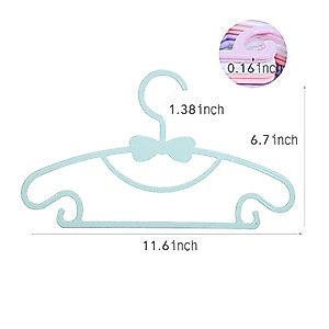 veeyidd Children's Hangers Plasti - 11.6" Size for Baby Kids Infant & Toddler Clothes (5 Colors, 30 Pack)