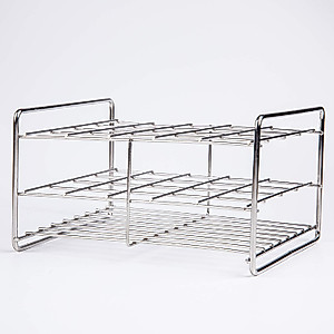 Adamas-Beta Stainless Steel Test Tube Rack,20 Place,5x4 Format,Wire Constructed,Outer Diameter Permitted of Tubes 29-31mm