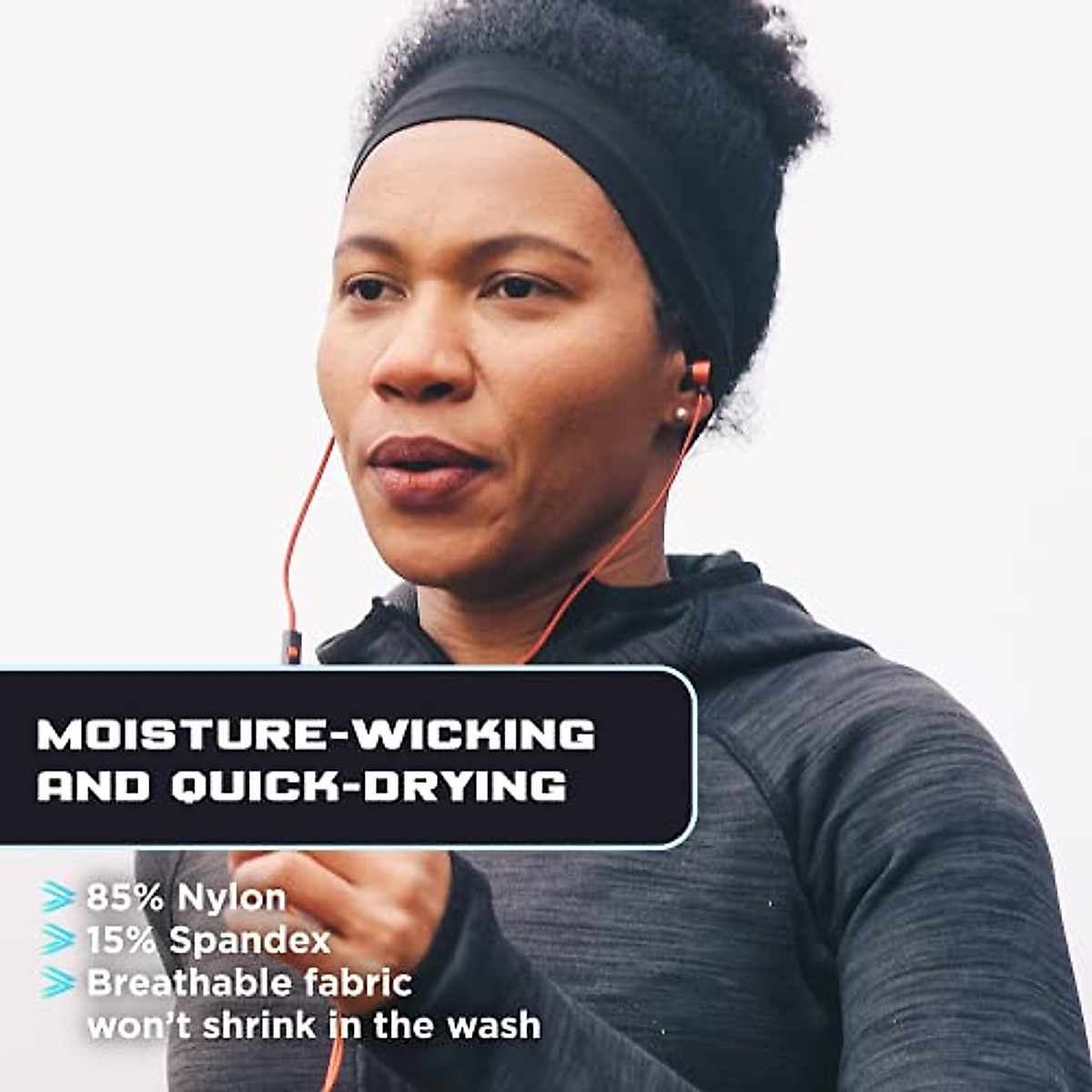 E Tronic Edge Running Headbands for Men, Women, Boys and Girls, Sports Sweatbands, Yoga, Exercise, Workout, Quick Drying and Non-Slip Workout Stretchy Hairband