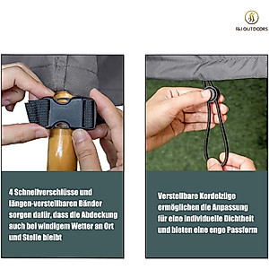 ZHMANLUCK Large Patio Table Covers for Outdoor Furniture 200x140x85cm Waterproof General Purpose Outdoor Sectional Patio Table Cover, 600D Oxford Fabric Durable Windproof Patio Furniture Covers