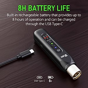 Xvive P3D Wireless XLR Bluetooth Receiver Bluetooth for Mixer, Active PA Systems,DJ Systems (P3D Stereo XLR)