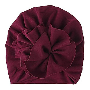 OVOY Newborn-Turban Hospital-Hat Nursery Headwrap (Baby Floral Hospital Hat-6pcs, One_Size)